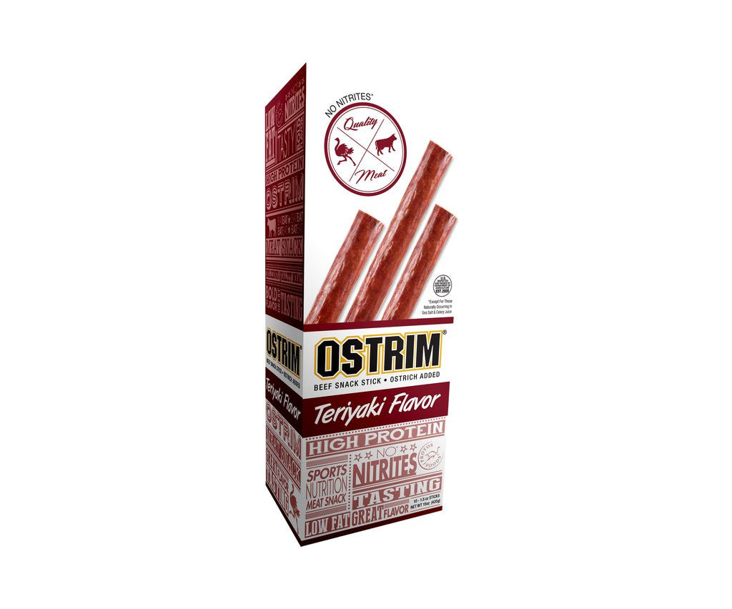Ostrim Beef & Ostrich Teriyaki Protein Sticks – North Carolina Weight ...