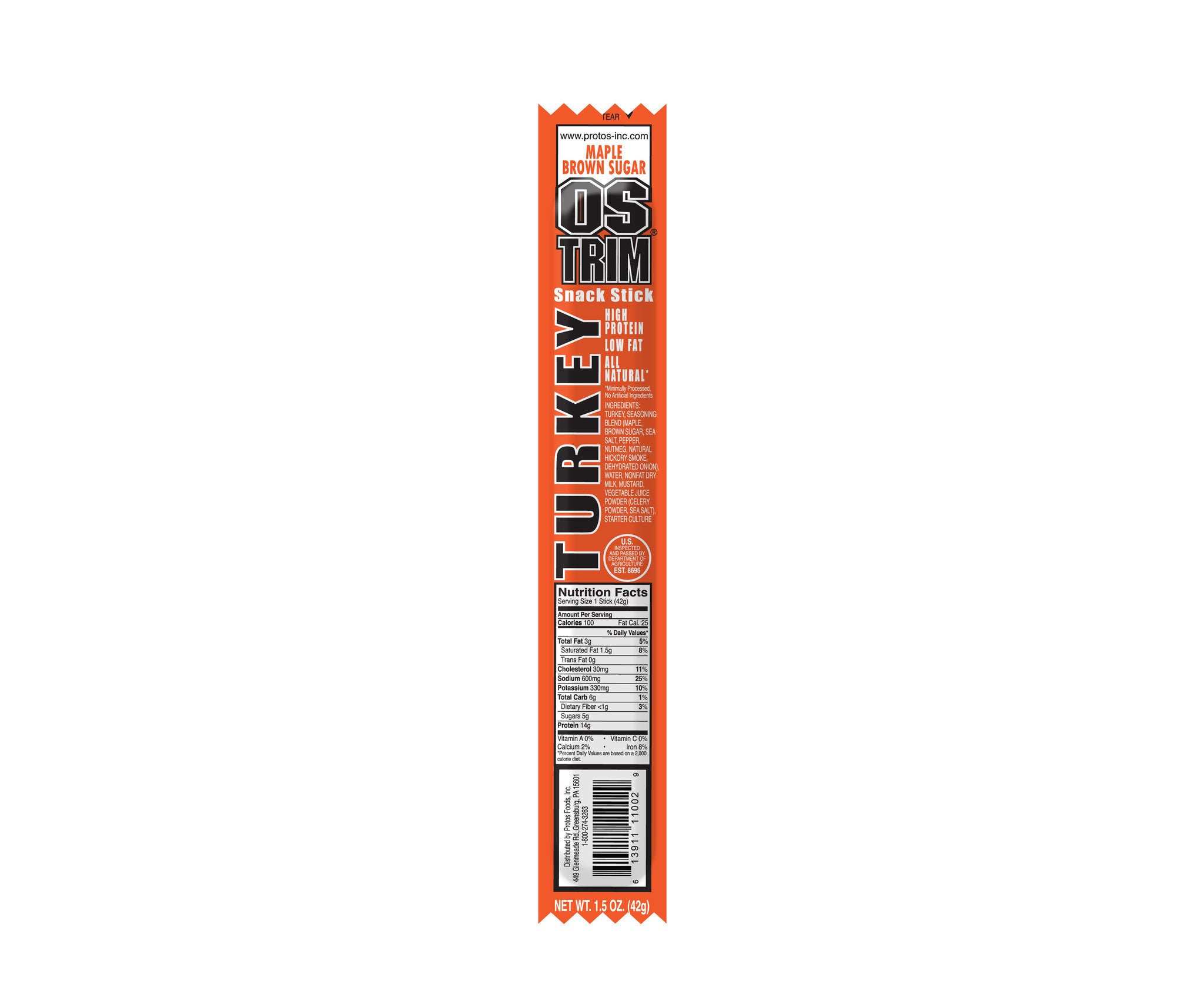 Ostrim Turkey Maple Brown Sugar Protein Sticks – North Carolina Weight ...